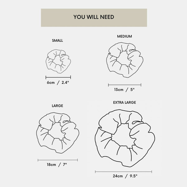 Scrunchie PDF Pattern (4 Sizes) – Motif Studio