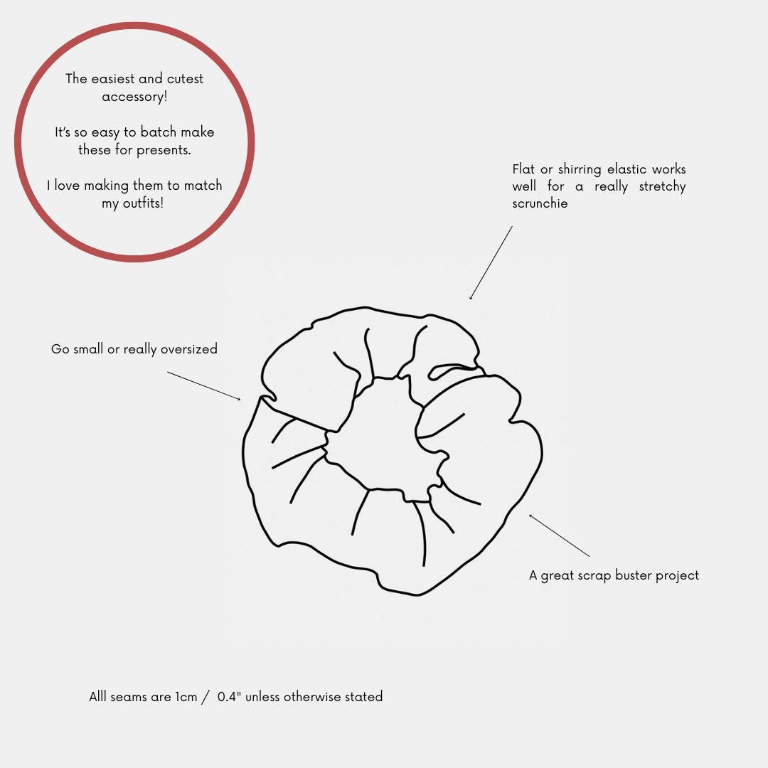 Scrunchie PDF Pattern (4 Sizes) – Motif Studio